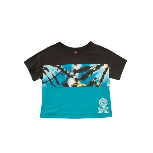 Justice | Shirts & Tops | Justice Girls Short Sleeve Colorblock Boxy ...